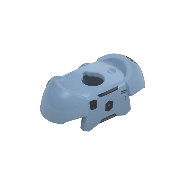 LEGO Armor with Curved Shoulder Pads with Black Mandalorian Mythosaur ...