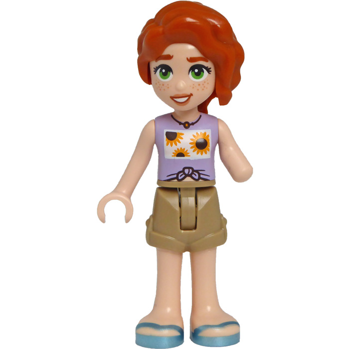 LEGO Autumn with Sunflower Top and Dark Tan Shorts Minifigure | Brick ...