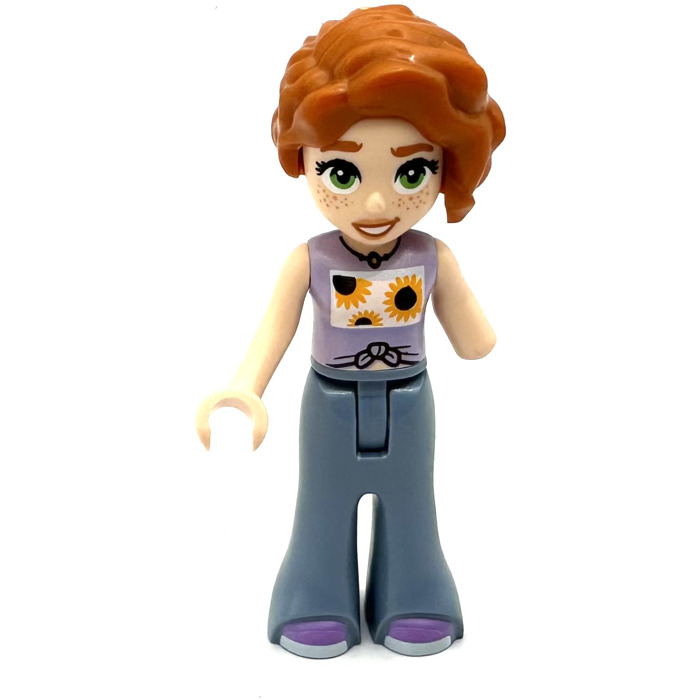LEGO Autumn with Sunflower Top and Sand Blue Trousers Minifigure ...