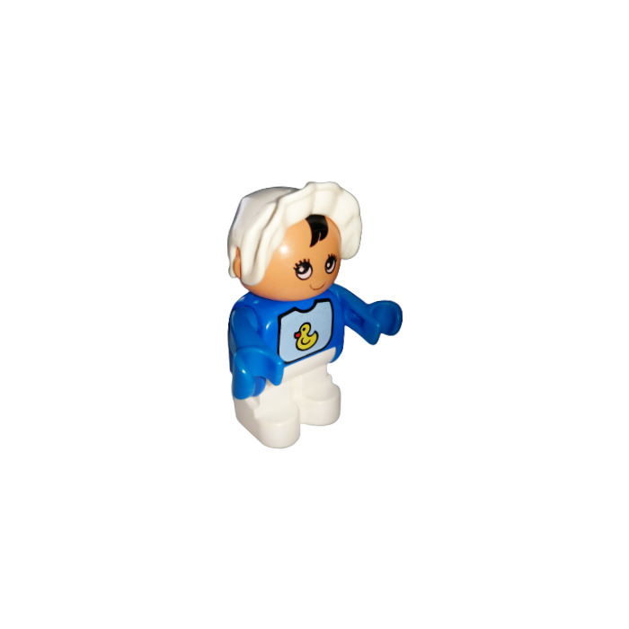 LEGO Baby with Blue Top with Duck Bib and White Bonnet Duplo Figure ...