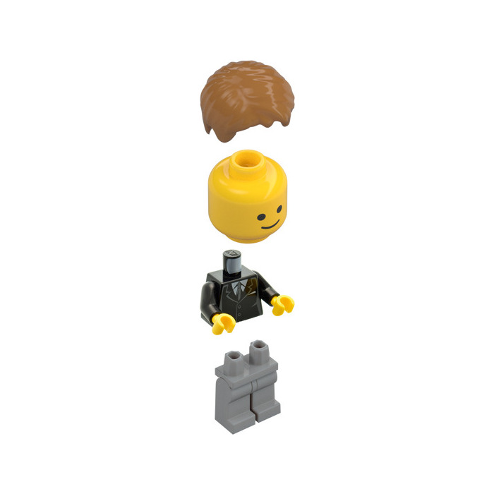 LEGO Bank Secretary Minifigure with Side Lines | Brick Owl