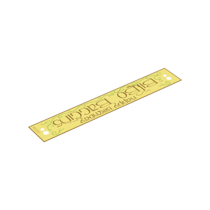 LEGO Banner 14 x 2 with 'HAPPY BIRTHDAY BILBO BAGGINS' (112538) | Brick Owl