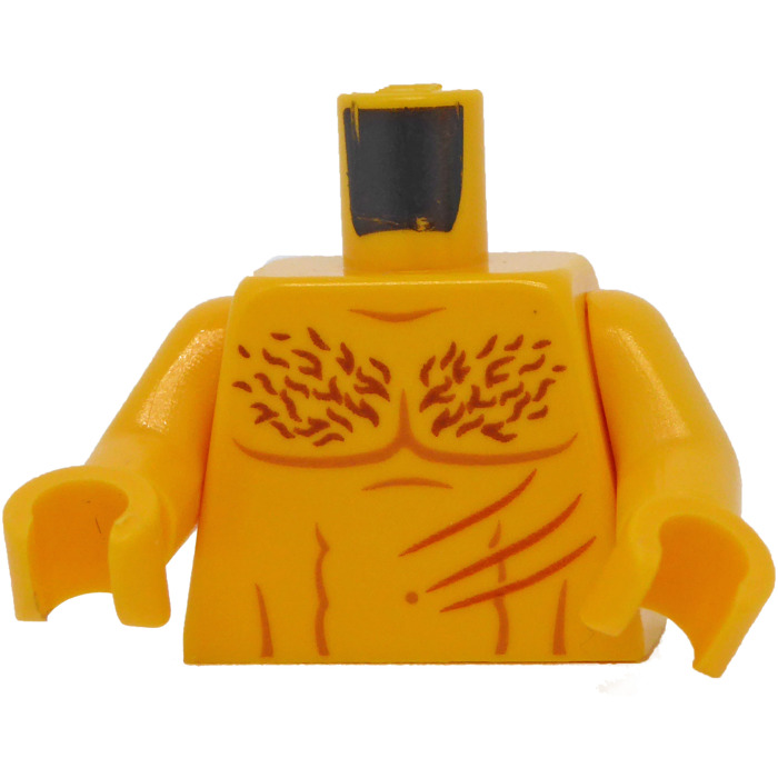 LEGO Bare Chest Torso with Hair and Scratches (973 / 76382) | Brick Owl ...