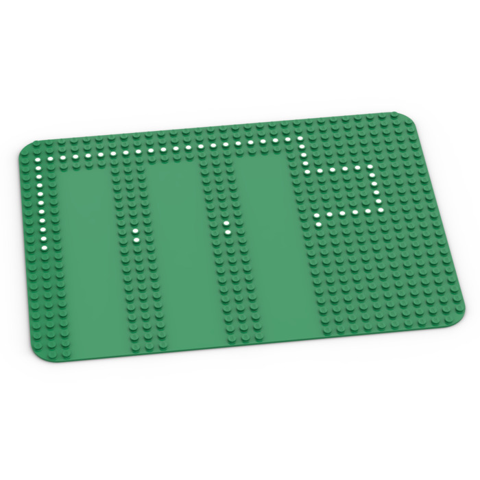 LEGO Baseplate 24 x 32 with Rounded Corners with 3 Driveways with ...