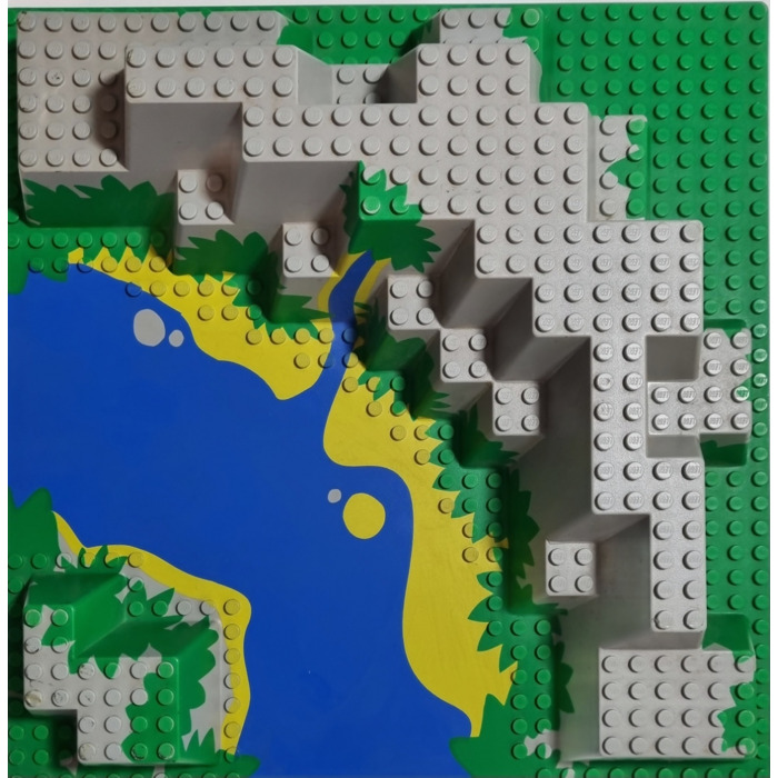 LEGO Baseplate 32 x 32 Canyon with Blue Stream with Sand (6024 / 6207 ...