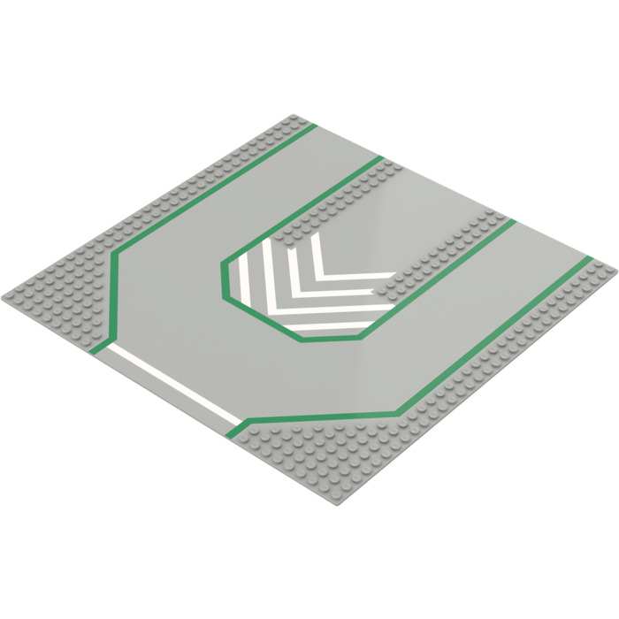 LEGO Baseplate 32 x 32 with 3 Driveways and Chevrons | Brick Owl - LEGO ...