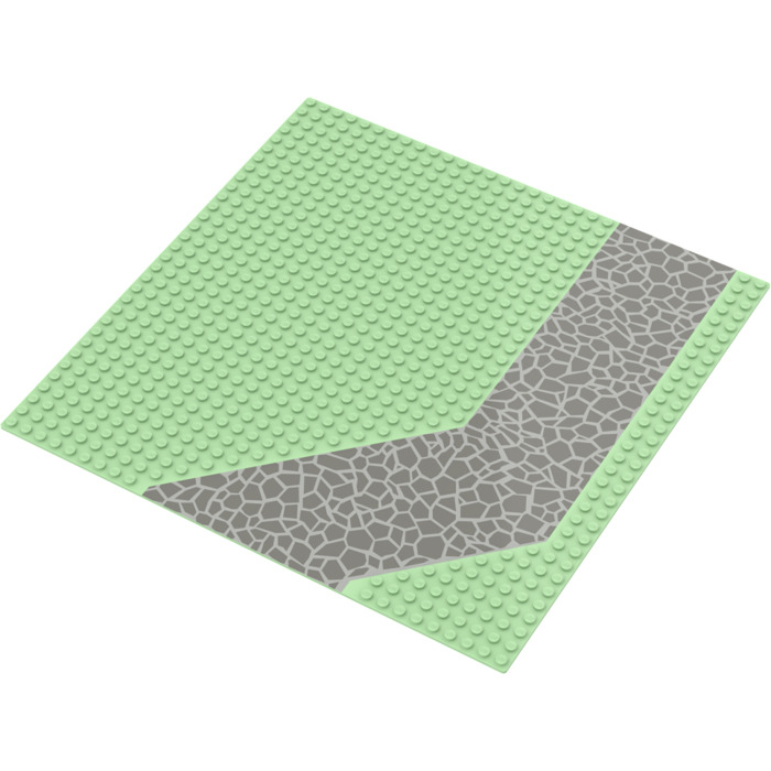 LEGO Baseplate 32 x 32 with Driveway with Dark Gray Cobblestones ...