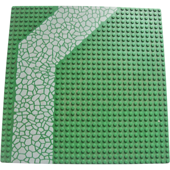 LEGO Baseplate 32 x 32 with Driveway with Light Gray Cobblestones ...
