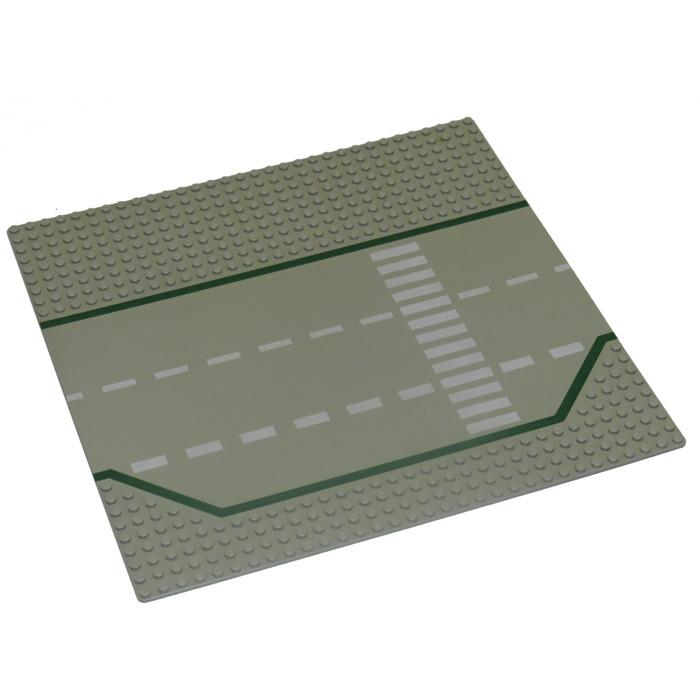 LEGO Baseplate 32 x 32 with Service Station Road with Green Lines ...