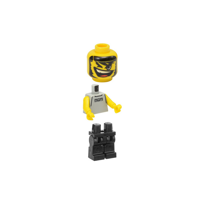 LEGO Basketball Player with Light Gray Torso and Black Legs Minifigure ...