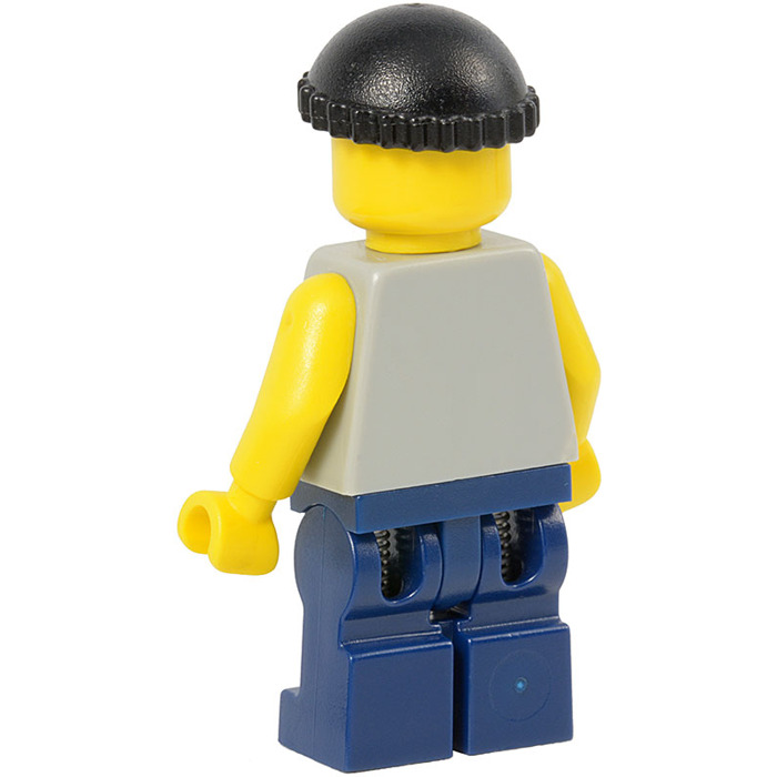 LEGO Basketball Player with Light Gray Torso and Dark Blue Legs with ...