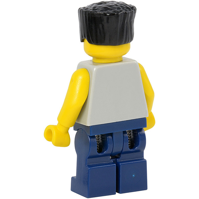 LEGO Basketball Player with Light Gray Torso and Dark Blue Legs with ...