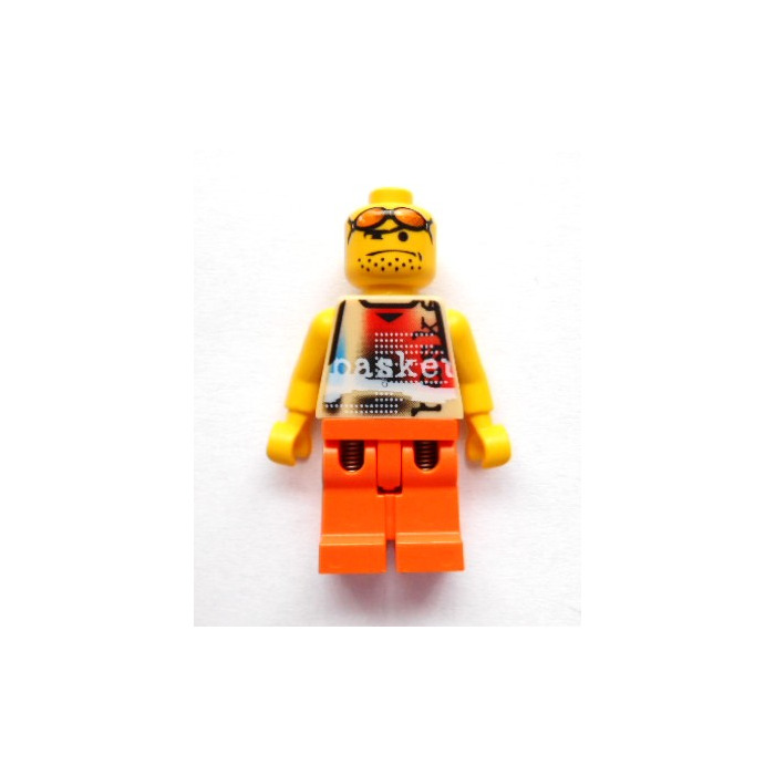 LEGO Basketball Player with Tan Torso and Orange Legs Minifigure ...