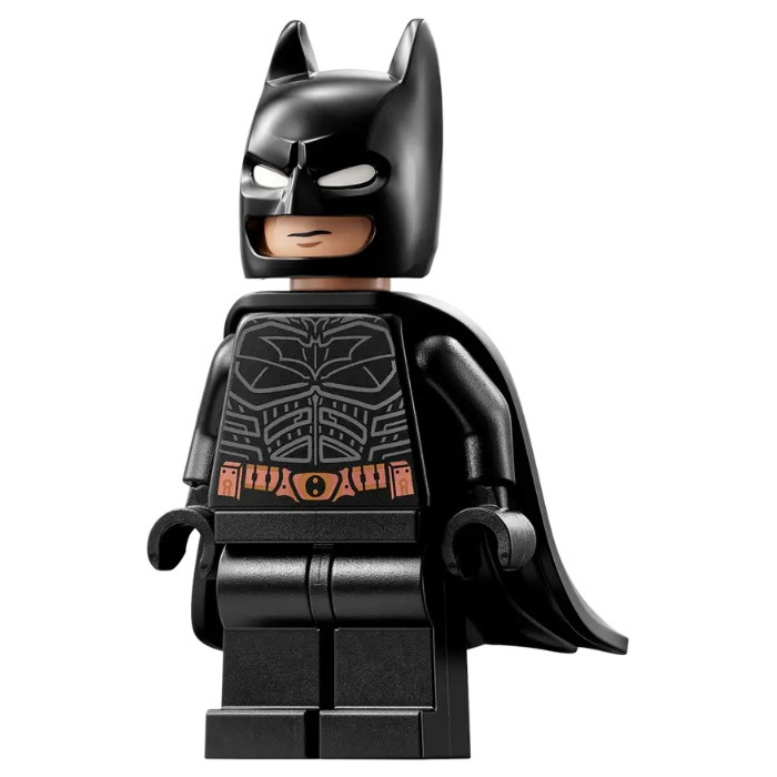LEGO Batman with Black Suit and Copper Belt with Rubber Cape Minifigure ...