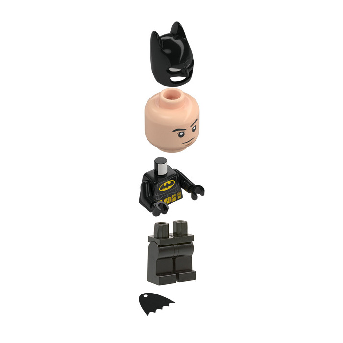 LEGO Batman with Black Suit and Yellow and Flesh Belt with Spongy Cape ...
