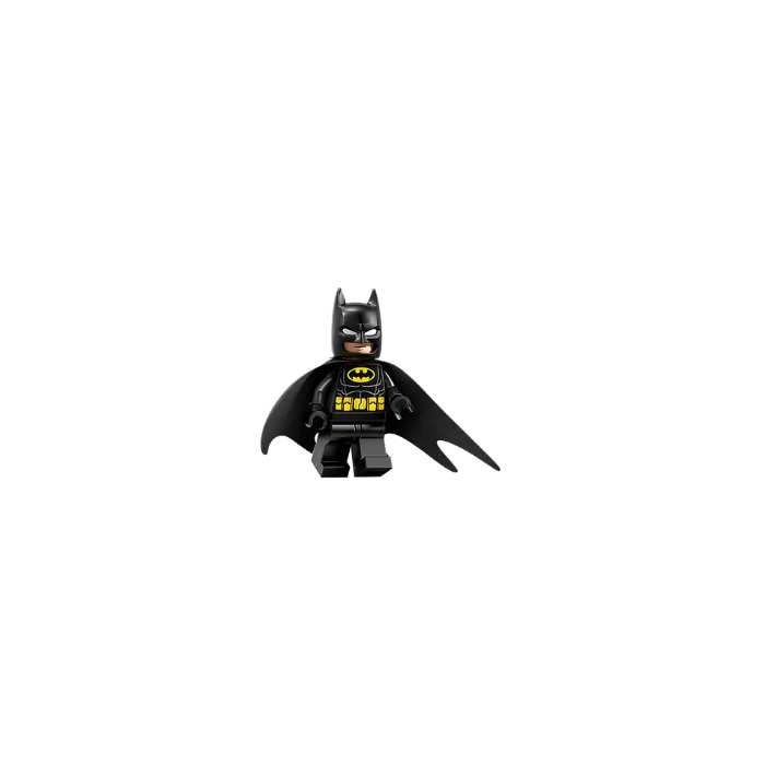 LEGO Batman with Black Suit and Yellow and Flesh Belt with Swept Cape ...