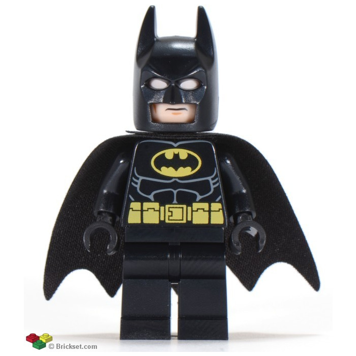LEGO Batman with Black Suit and Yellow Belt Minifigure with Angular ...