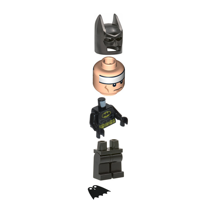 LEGO Batman with Black Suit and Yellow Belt Minifigure without Angular ...