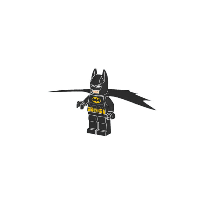 LEGO Batman with Black Suit and Yellow Belt with Wide Cape Minifigure ...
