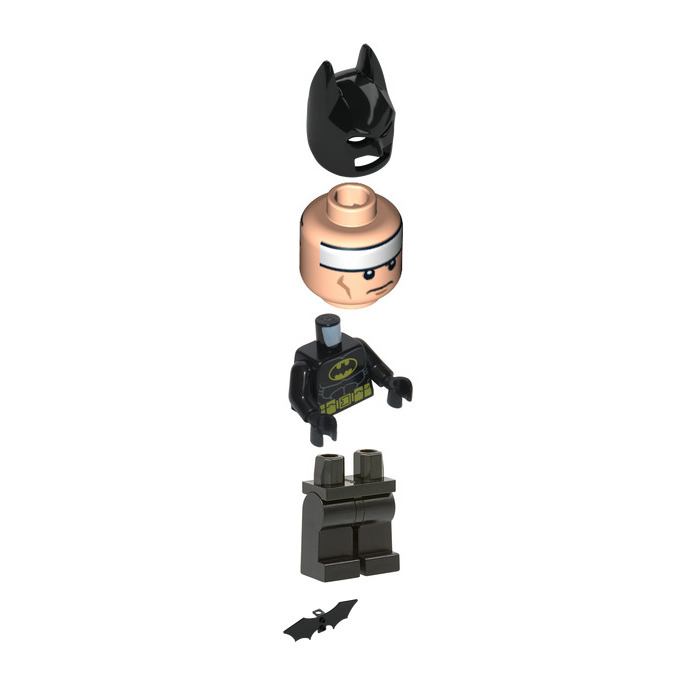 LEGO Batman with Black Suit and Yellow Belt with Wings and White ...