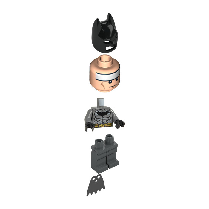LEGO Batman with Dark Stone Gray Suit and Gold Belt Minifigure | Brick ...