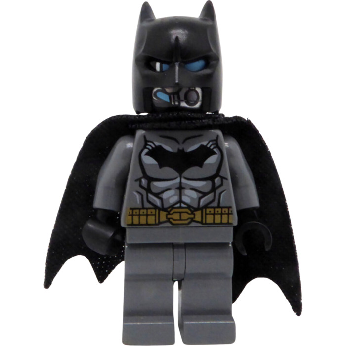 LEGO Batman with Dark Stone Gray Suit and Gold Belt with Scuba Mask ...