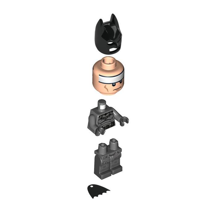 LEGO Batman with Dark Stone Gray Suit with Black Boots Minifigure ...