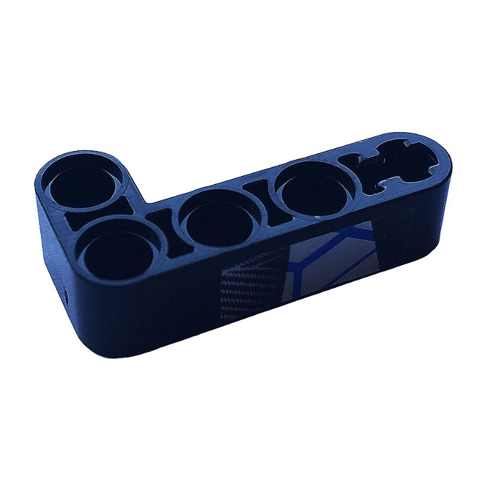 LEGO Beam 2 x 4 Bent 90 Degrees with Carbon Fiber (Left) Sticker (32140 ...