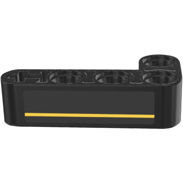 LEGO Beam 2 x 4 Bent 90 Degrees with Yellow Line (Left) Sticker (32140 ...