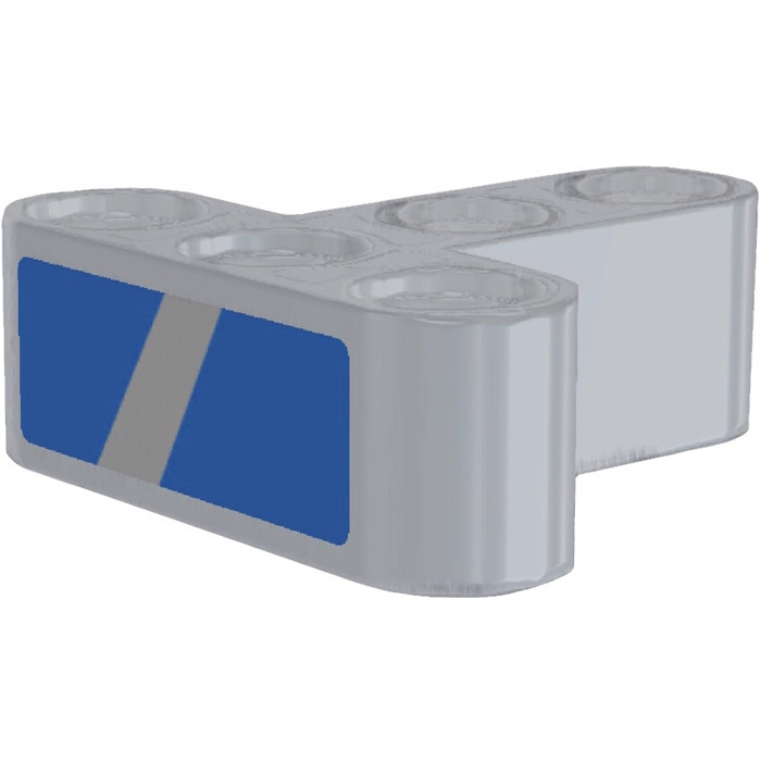 LEGO Beam 3 x 3 T-Shaped with 2 Blue Shapes (Left) Sticker (60484 ...