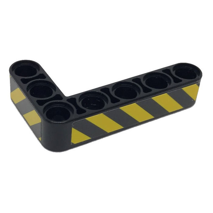 LEGO Beam 3 x 5 Bent 90 Degrees with Danger Stripes - Left Sticker ...