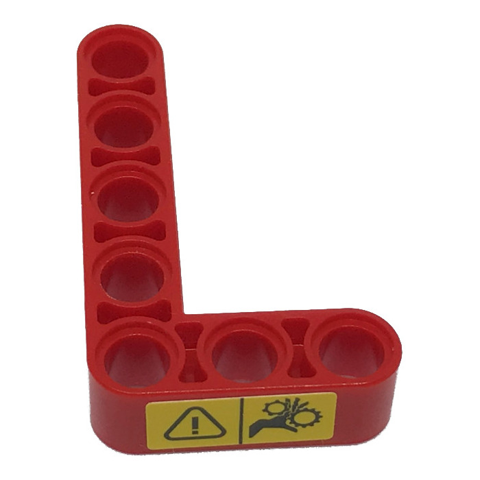 LEGO Beam 3 x 5 Bent 90 Degrees with Warning Sign Sticker (32526 ...
