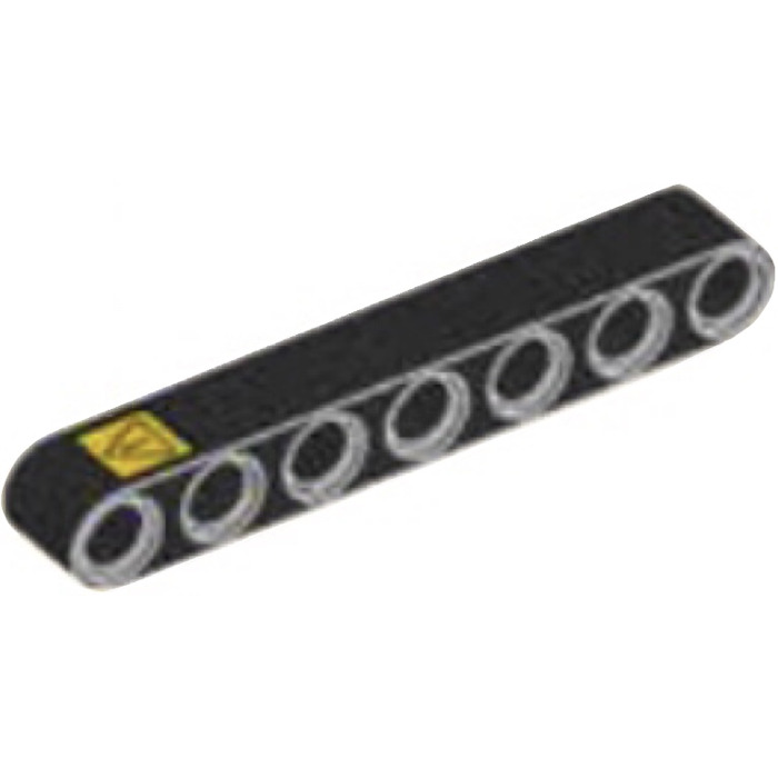 LEGO Beam 7 with Warning Triangle Sticker (32524) | Brick Owl - LEGO ...