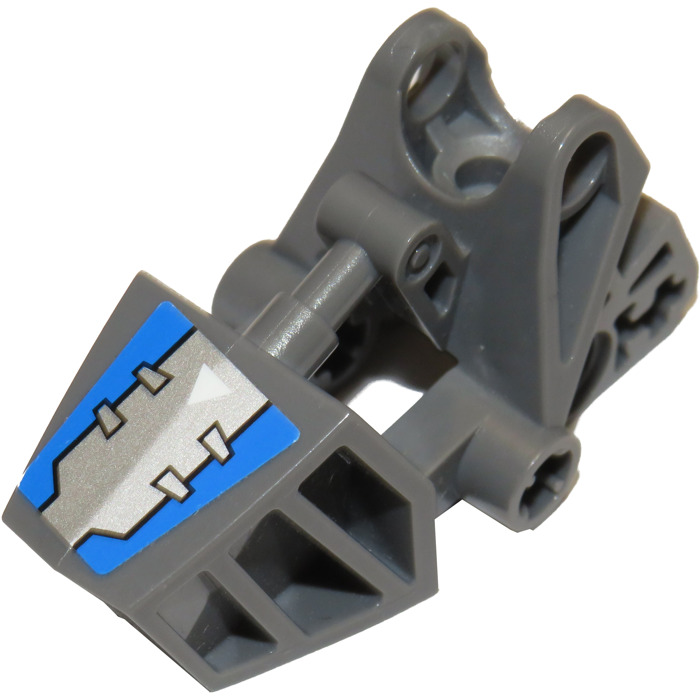 LEGO Bionicle Foot with Ball Joint Socket 3 x 6 x 2.3 with Silver Hatch ...