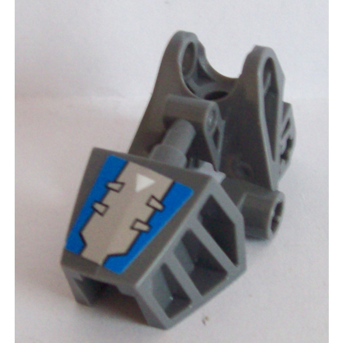 LEGO Bionicle Foot with Ball Joint Socket 3 x 6 x 2.3 with Silver Hatch ...