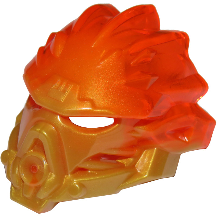 LEGO Bionicle Mask of Fire (Unity) with Marbled Transparent Neon Orange ...