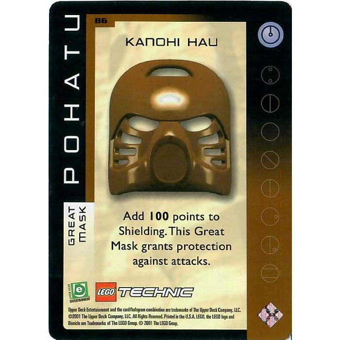 LEGO Bionicle Quest for the Masks Card 086 - Kanohi Hau | Brick Owl ...