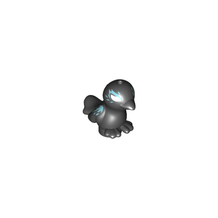 LEGO Bird with Feet Separate with Metallic Light Blue Feathers and ...