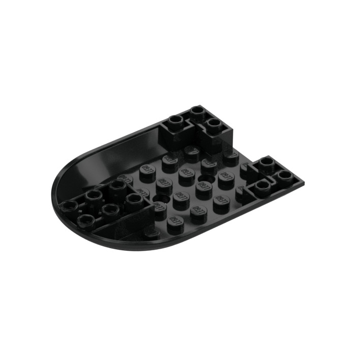 LEGO Black Airplane Bottom 6 x 8 Inverted Curved (5123) | Brick Owl