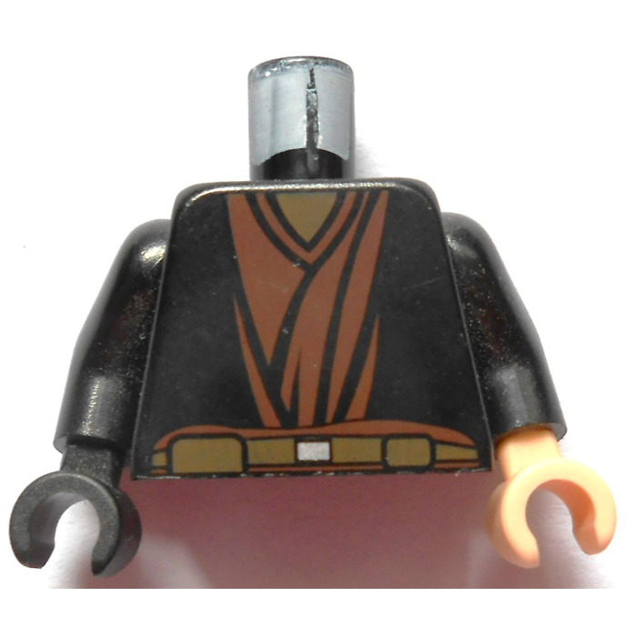 LEGO Black Anakin Skywalker Torso with Brown Robe and Olive Green Belt ...