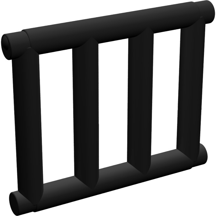 LEGO Black Bar 1 x 4 x 3 with 4 End Protrusions (62113) | Brick Owl ...