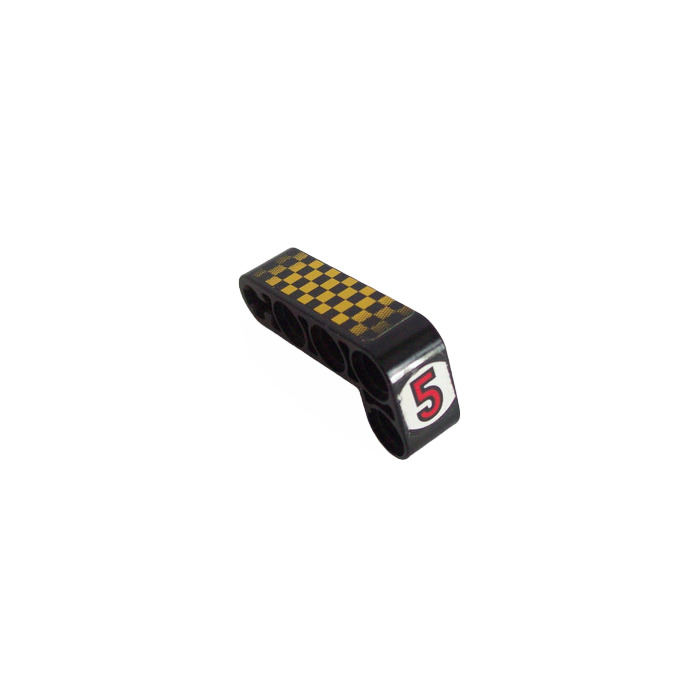 LEGO Black Beam 2 x 4 Bent 90 Degrees with square pattern and Red ...
