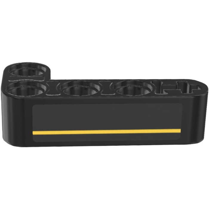 LEGO Beam 2 x 4 Bent 90 Degrees with Yellow Line (Right) Sticker (32140 ...