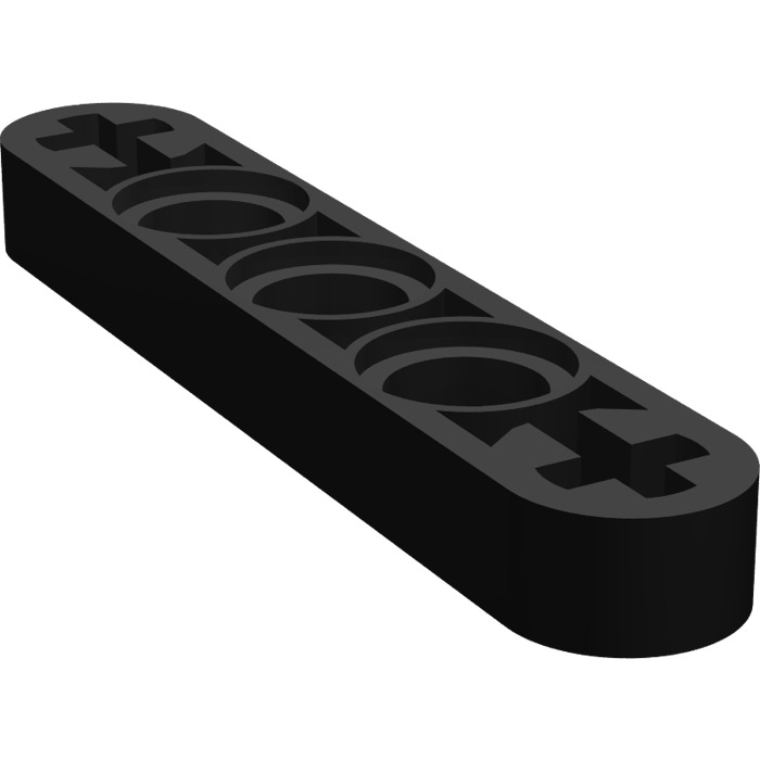 LEGO Black Beam 5 x 0.5 Thin with Axle Holes (11478 / 44864) | Brick ...