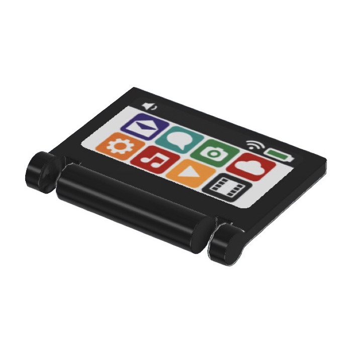 LEGO Black Book Cover with Tablet Computer Screen with App Icons ...