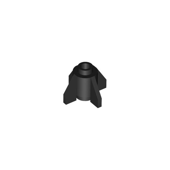 LEGO Black Brick 1 x 1 Round with Fins (4588 / 52394) | Brick Owl ...