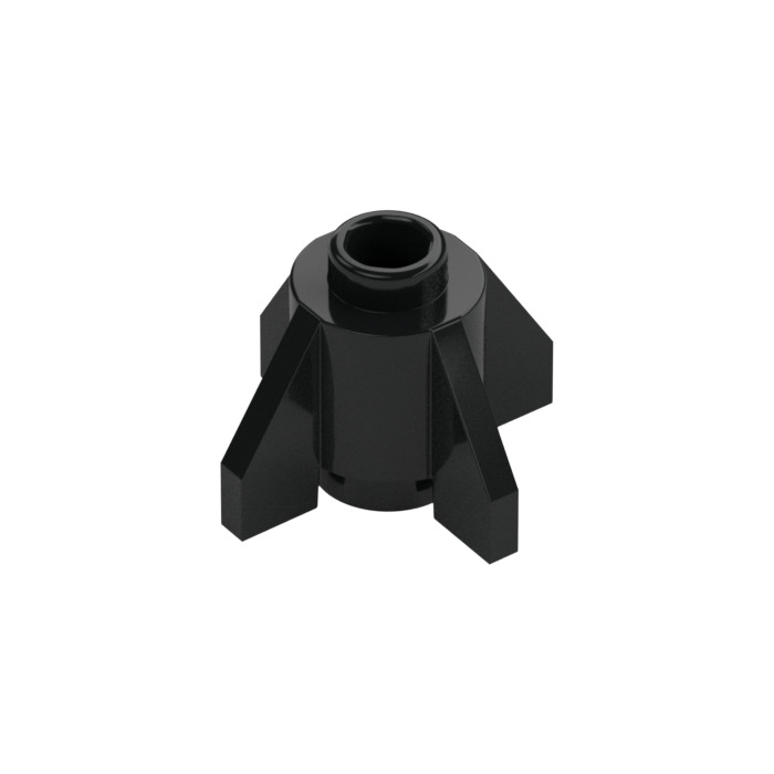 LEGO Black Brick 1 x 1 Round with Fins (4588 / 52394) | Brick Owl