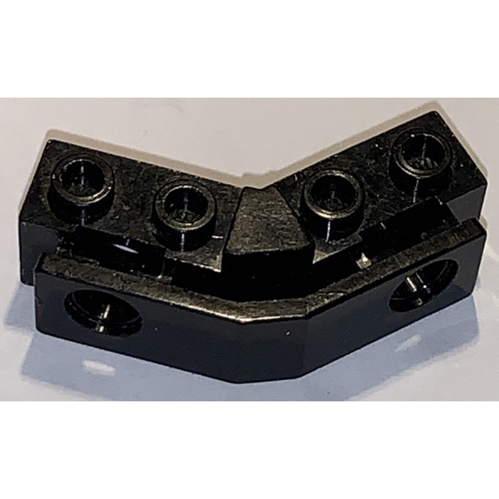 LEGO Black Brick 1 x 2 Double Angled with Bumper Holder with Closed ...