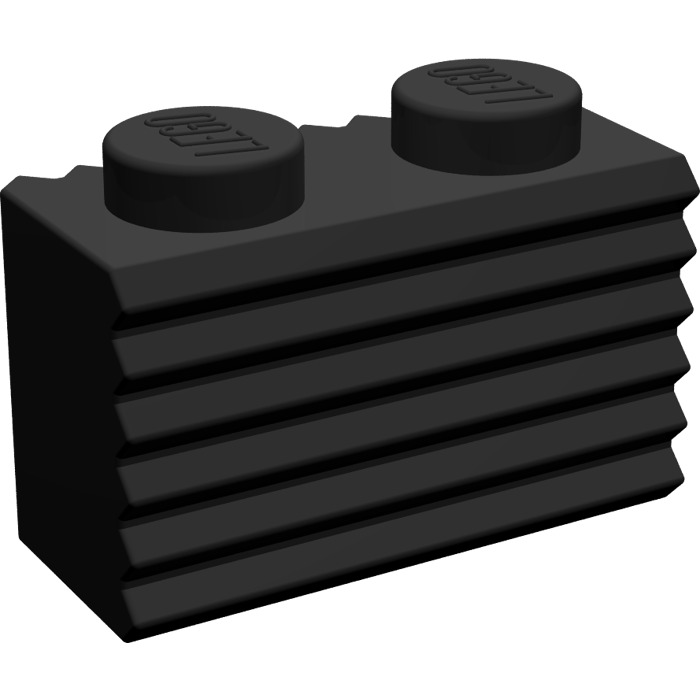 LEGO Black Brick 1 x 2 with Grille (2877) | Brick Owl - LEGO Marketplace