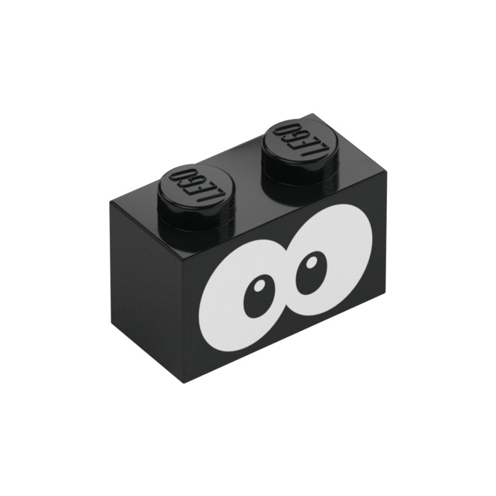 LEGO Brick 1 x 2 with Para-Biddybud Eyes with Bottom Tube (94895 / ...